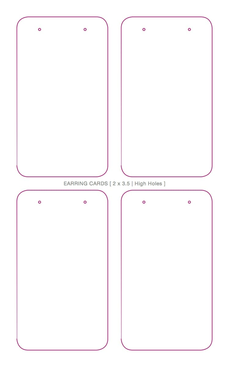 Free Printable Earring Card Template Printable Templates