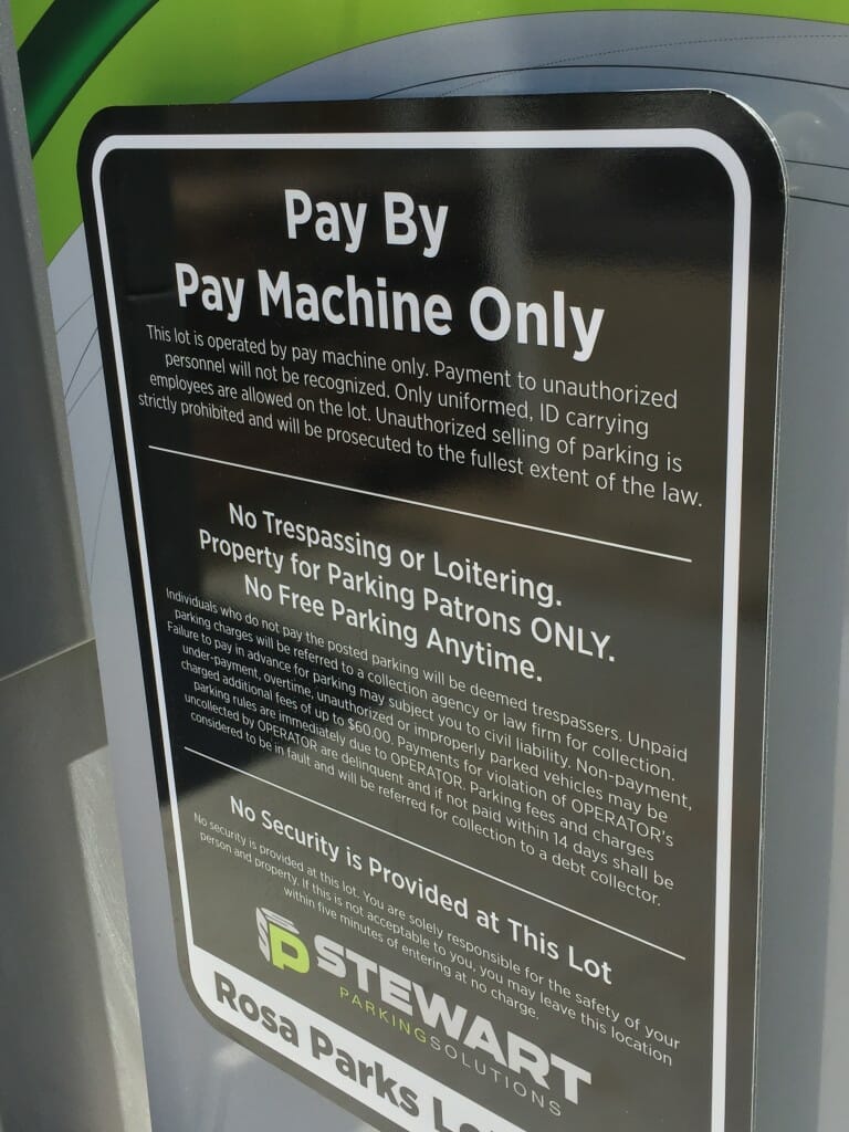 Stewart Parking Meter Signage - AMP | Advocate Marketing and Print